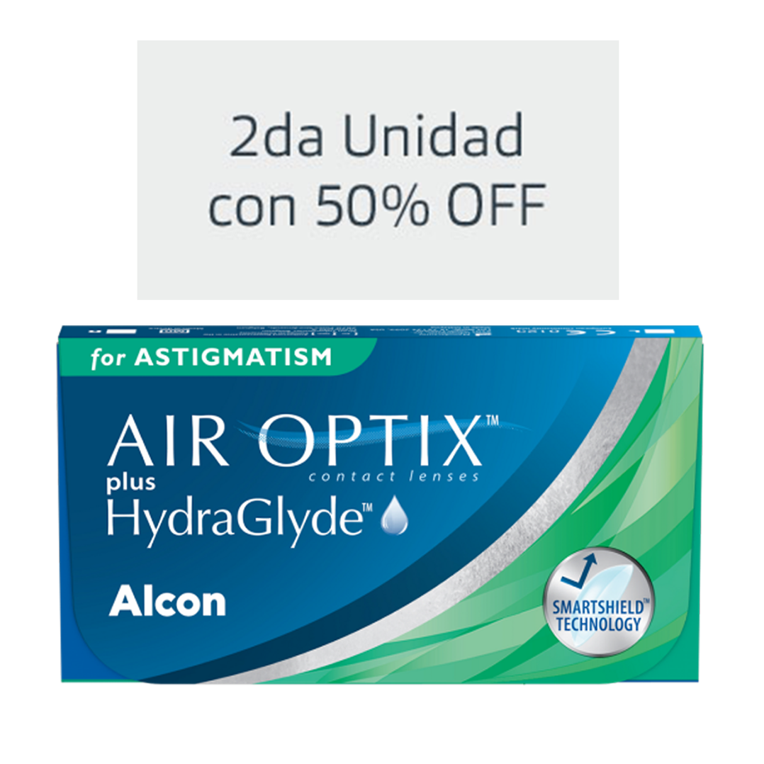 Lentes de contacto Air Optix Plus con HydraGlyde para astigmatismo- Mas ...